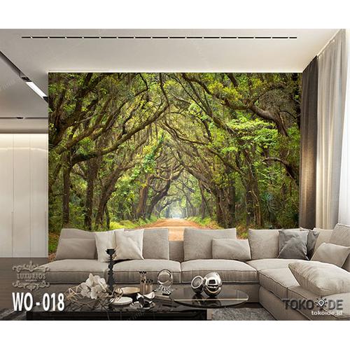 Jual 3D Wallpaper Custom | Sticker Pemandangan hutan forest Bambu - NTR ...