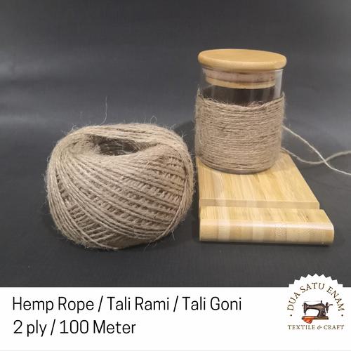 Jual Tali Rami / Tali Goni / Hemp Rope / Tali Keterampilan 2 Ply - Roll ...