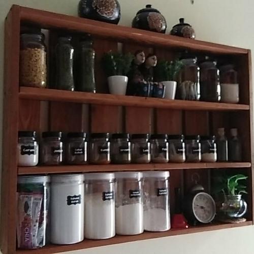 Jual RAK BUMBU DAPUR KAYU JATI BELANDA RAK DINDING MINIMALIS TEMPAT ...