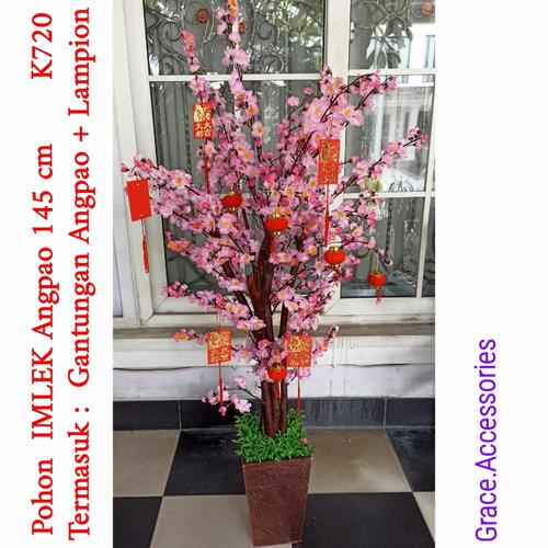 Jual Pohon imlek angpao bunga sakura meihua mehwa gantungan angpao ...