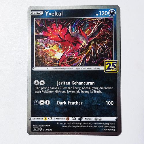 Jual Yveltal 013/028 S8a - Pokemon 25th Anniversary Card TCG Indonesia ...
