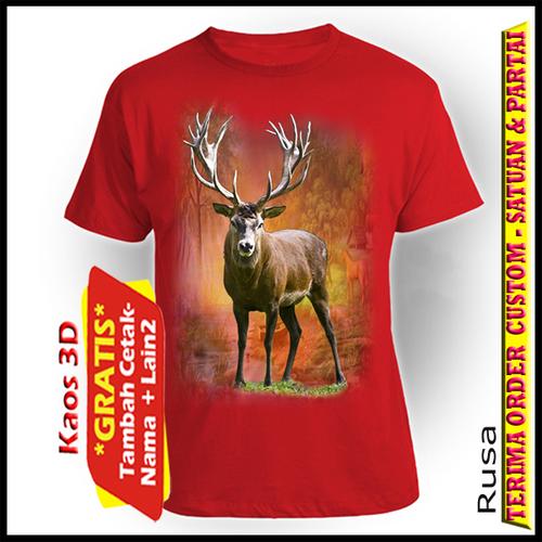 Jual Kaos Custom Anak dan Dewasa Gambar Binatang Rusa - S dewasa, Putih ...