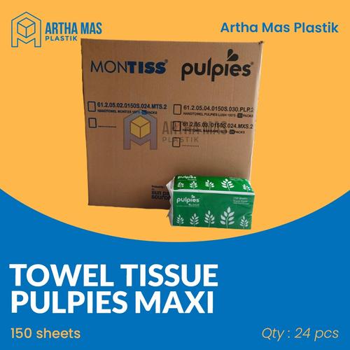 Jual [GROSIR] Tissue Pulpies Hand Towel - Tisu Tangan - 1 KARTON @24 ...