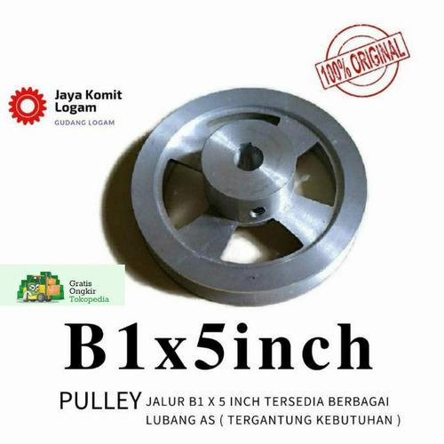 Jual Pulli Pulley pully puli Puley Poli polly b1x5" inch Lubang bisa ...