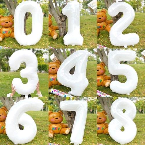 Jual Foil Angka Jumbo / Dekorasi Balon Angka - Putih, 0 - Jakarta Barat ...