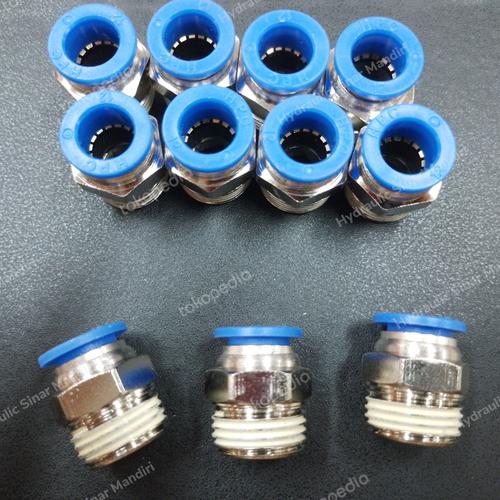 Jual PC 12-04 Fitting Angin Lurus selang 12mm drat 1/2 inch - Jakarta ...