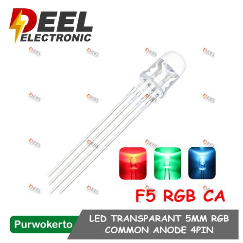 Jual LED RGB 4PIN RED GREEN BLUE COMMON ANODE LED RGB TRANSPARENT 5MM ...