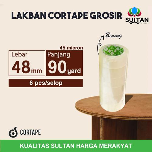Jual Lakban Cortape Bening 48 mm x 90 yard Setara Daimaru 1 Selop ...