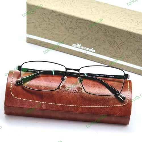 Jual frame kacamata pria wanita original masada MW 257 Pure Titanium ...