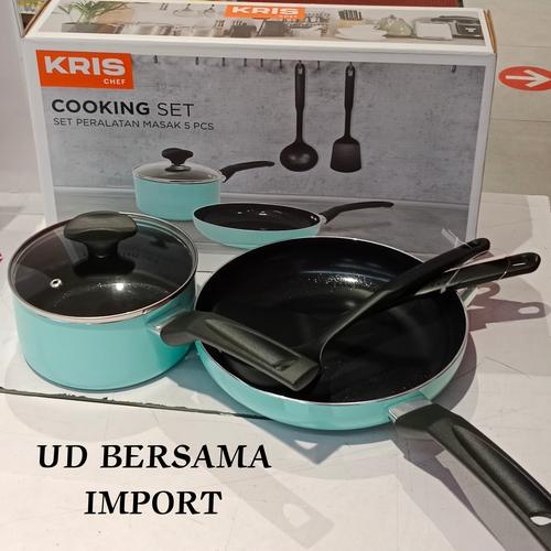 Jual KRIS Set Perlengkapan Masak Lapisan Keramik Anti Lengket/Cooking ...