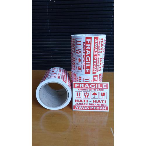 Jual sticker fragile jumbo 10 cm x 8,5 cm stiker fragil besar untuk ...