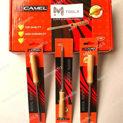Jual Kikir Gergaji Gagang Kayu CAMEL 4" - Kikir Segi Tiga CAMEL Gagang Kayu - Jakarta Utara ...