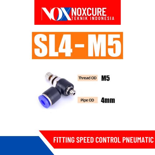 Jual Fitting flow speed control elbow pneumatic MSL - 4-m5 - Jakarta ...