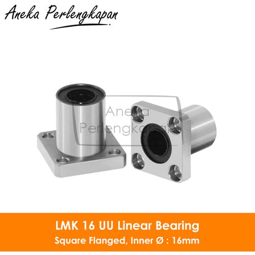 Jual LMK16UU / LMK 16 UU Linear Motion Square Flange Bearing - Kota ...