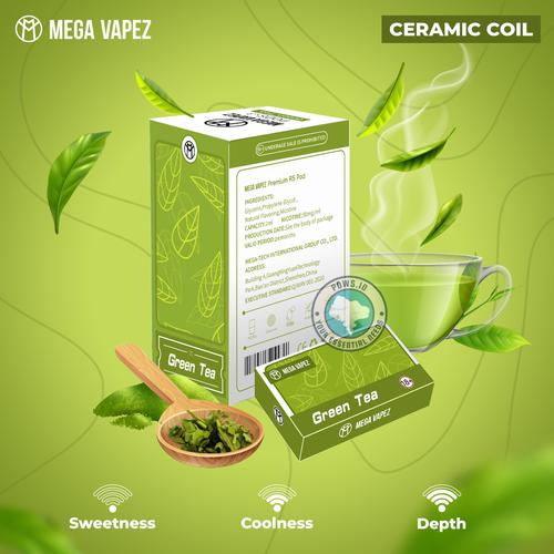 Promo [RELX COMPATIBLE] MEGA R5 PODS MINT FLAVOUR CARTRIDGE GREENTEA ...