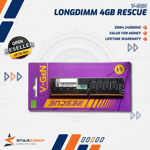 Jual Longdimm Vgen DDR4 4GB 19200 / 2400 Mhz Rescue V-GeN Memory RAM ...
