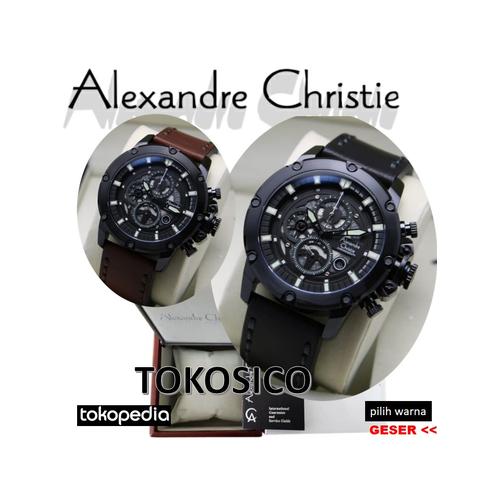 Jual JAM ALEXANDER CHRISTIE PRIA ORI TALI KULIT 6564 ALEXANDRE CRISTY ...