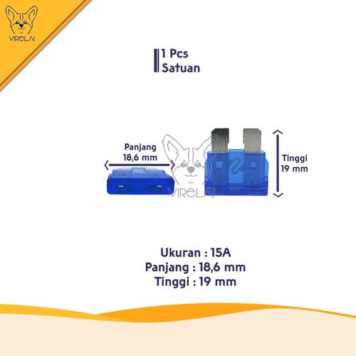 Jual Sekring Tancap Mobil Fuse Besar 10A 15A 20A 25A 30A Sikring 1Box ...