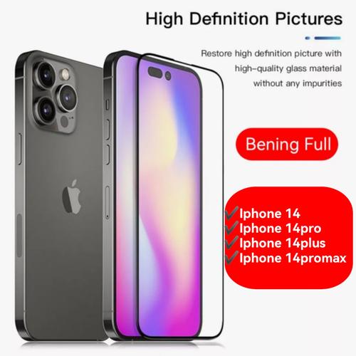 Jual tempered glass iphone 14 pro max Plus Screen Guard protector spy blue - Bening Full, iphone ...