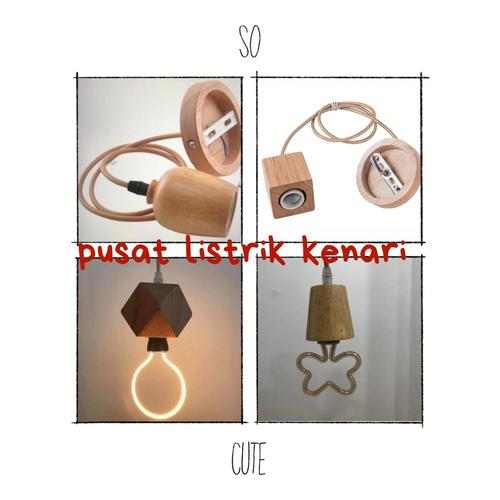 Jual lampu gantung cafe minimalis kayu fitting lampu kayu dekasi cafe ...