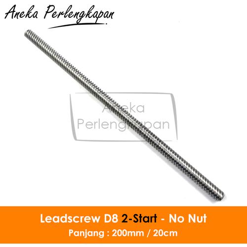 Jual 3D Printer / CNC Lead Screw Start-2 Lead 4mm Leadscrew No Nut ...