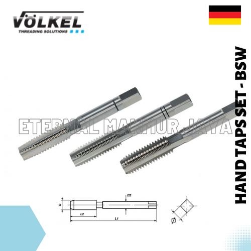 Jual HAND TAP BSW3/4-10 VOLKEL ART. 22330 GERMANY SET ( ISI 3 PCS ) HSS ...