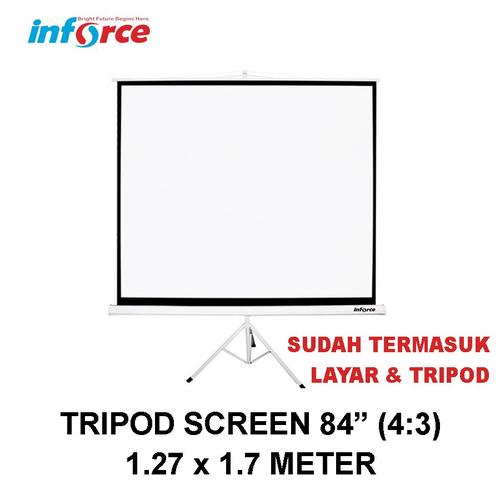 Jual TRIPOD SCREEN PROJECTOR INFORCE 84" UKURAN 84" 1:1 UKURAN (2130 x ...
