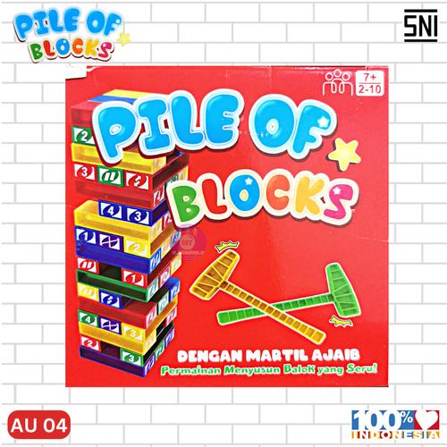 Jual Mainan Anak Pile of Blocks 3 in 1 Susun Balok Tumpuk Balok AU 04 ...