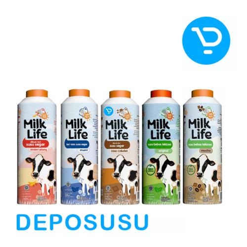Jual Susu MILK LIFE Pasteurized Freshmilk PURE| CHOCO |LACTOSE/laktose ...