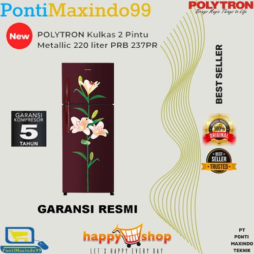 Jual KULKAS POLYTRON PRB-237PR LEMARI ES 2 PINTU 220 LITER - Kota ...