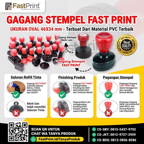 Jual Gagang Stempel Flash Oval Warna Ukuran 46 34 46x36mm - Jakarta ...