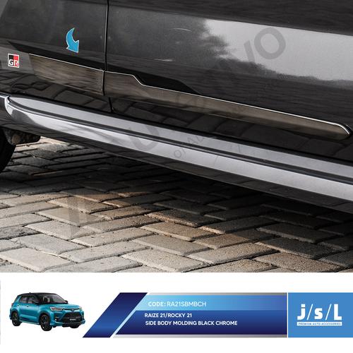 Promo Raize Rocky 2021 Side Body Molding Black Chrome JSL List Body ...