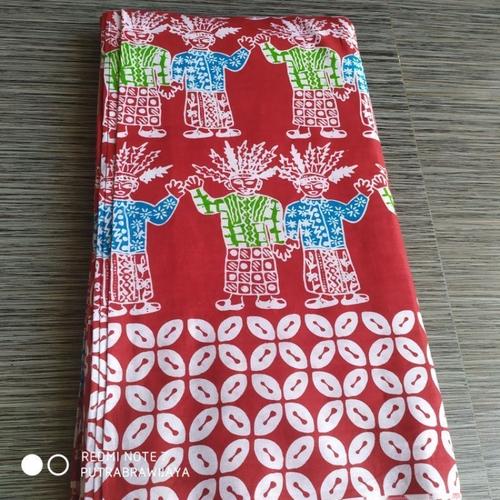 Jual kain batik ondel ondel betawi, kain batik jakarta kain batik ...