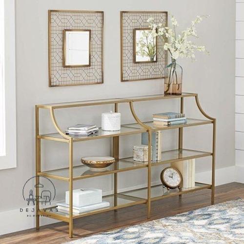 Jual Meja Foyer Gold Minimalis Iron (Rak Buku Gold Iron, Meja Konsul ...