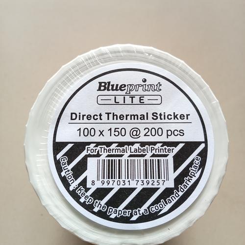 Jual Stiker Thermal Label direct 100 x150mm, 200pcs merk Blueprint ...