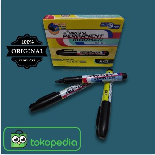 Jual spidol permanent marker/spidol permanen warna hitam/spidol ...
