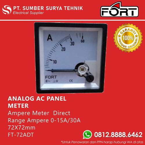 Jual Amper Meter FT-72ADT 0-15A/30A uk.72X72 Direct FORT - Jakarta ...