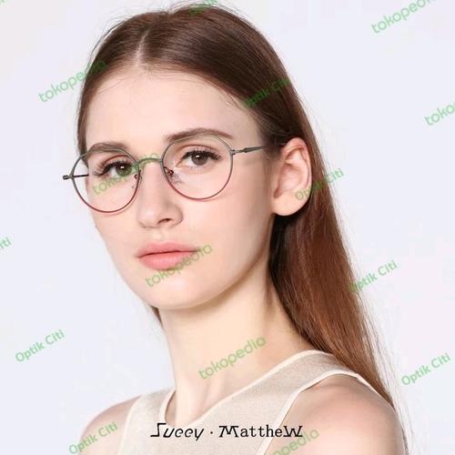 Jual frame kacamata wanita Bulat original masada MW 280 Pure Titanium ...