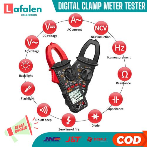 Jual Tang Ampere Digital / Tang Amper Kelistrikan Clamp Volt Meter AC DC - Hitam - Jakarta Barat ...