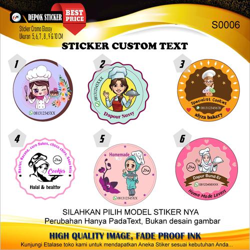 Jual Stiker label makanan - Ukuran 5 CM - Kota Depok - Depok Sticker ...