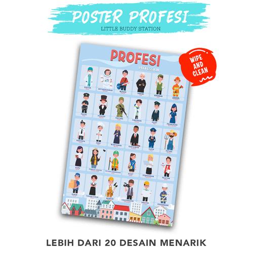 Jual Poster Edukasi Gambar Belajar Anak TK PAUD Profesi Lengkap A3 ...