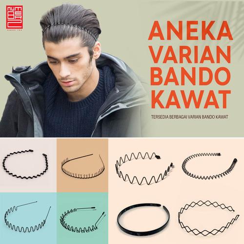 Jual bando pria wanita kawat besi plastik polos anti patah gelombang ...