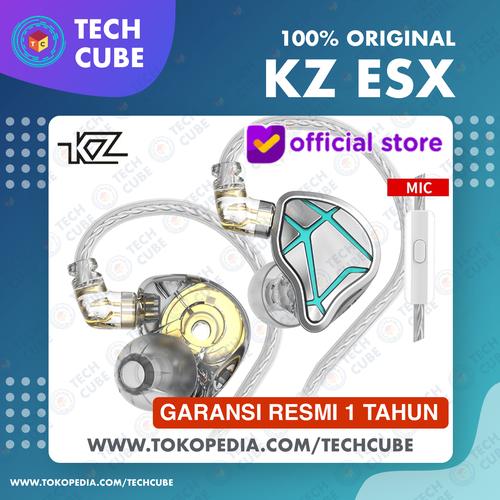 Jual KZ ESX with Mic BassHead Bass Earphone Headset Alt EDX DQ6S ZSN PRO X - Black - Jakarta ...
