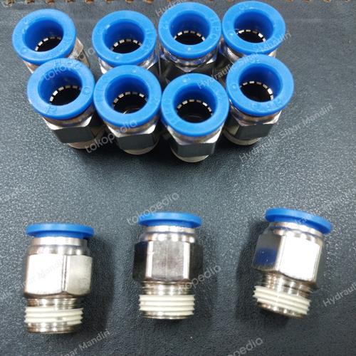 Jual PC 12-03 HPC Fitting Angin Lurus selang 12mm drat 3/8 inch ...