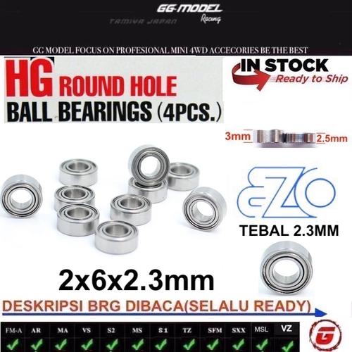 Jual REP TAMIYA 15519 HG ROUND HOLE 620 BALL BEARING (4PCS) - 4 Pcs ...