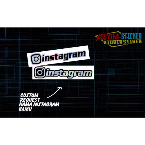 Jual stiker nama ID Instagram Custom Hologram,cutting stikernama IG ...