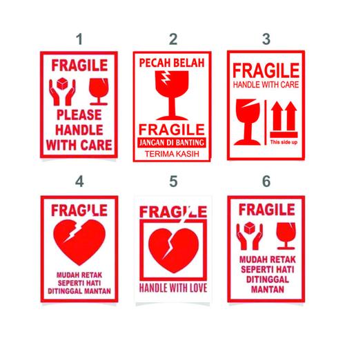Jual Sticker Fragile 15cm x 10 cm JUMBO / BESAR - Kab. Bantul - Sahla ...