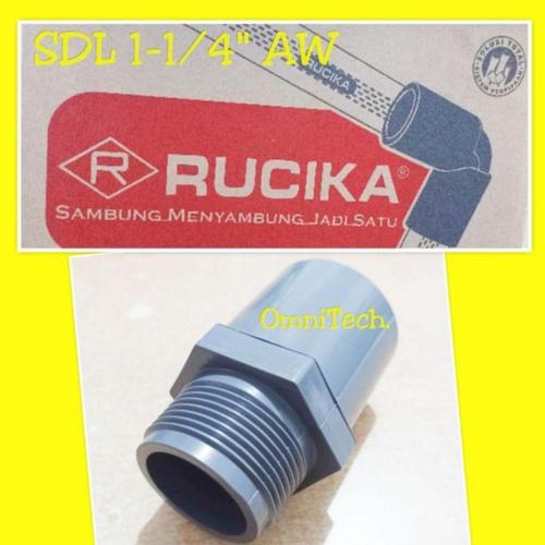 Jual Valve Socket Sock Sok Drat Luar SDL PVC Rucika AW 1-1/4" - Jakarta ...