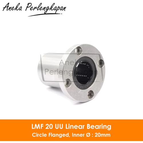 Jual LMF20UU / LMF 20 UU Linear Motion Round Flange Bearing - Kota ...