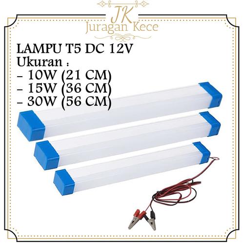 Jual Lampu T5 DC 12V Kabel Jepit Aki Baterai LED TL Bohlam SMD ...